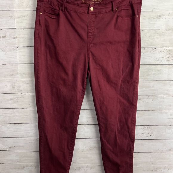 Soft Surroundings | Jeans | Soft Surroundings Red Stretchy Skinny Jeans ...